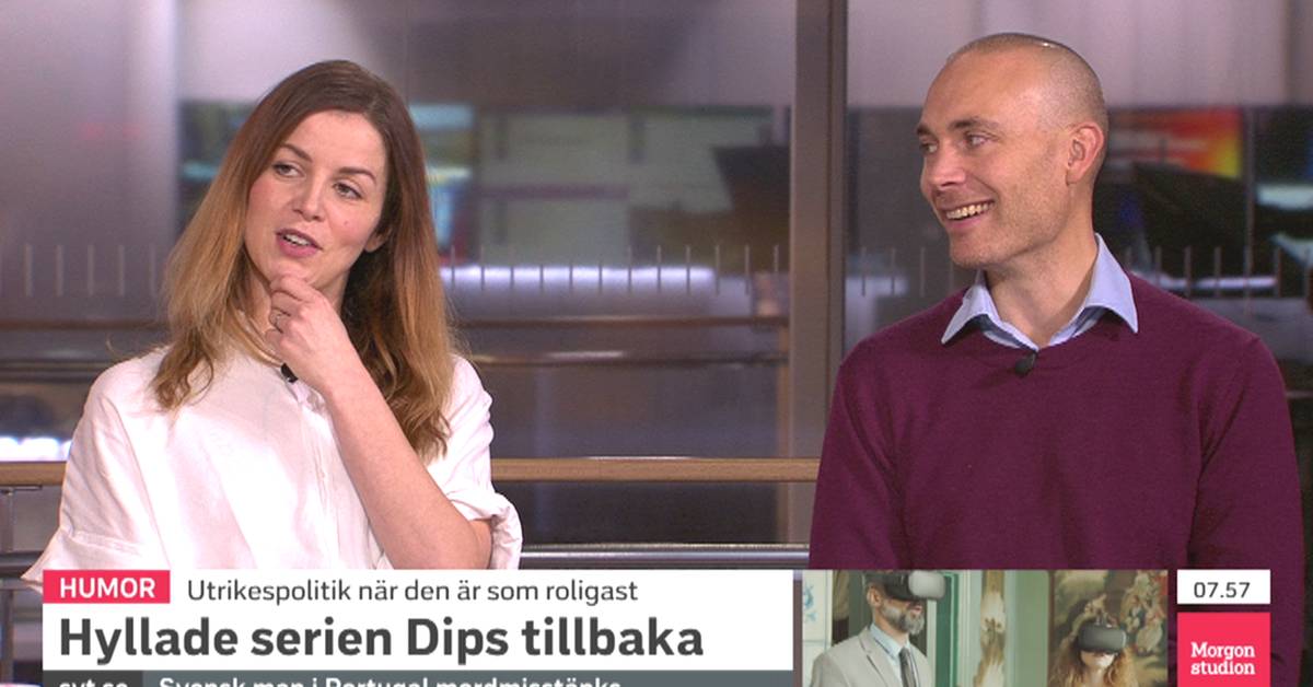 Humorduon bakom succéserien Dips: UD är en mystisk arbetsplats | SVT Nyheter