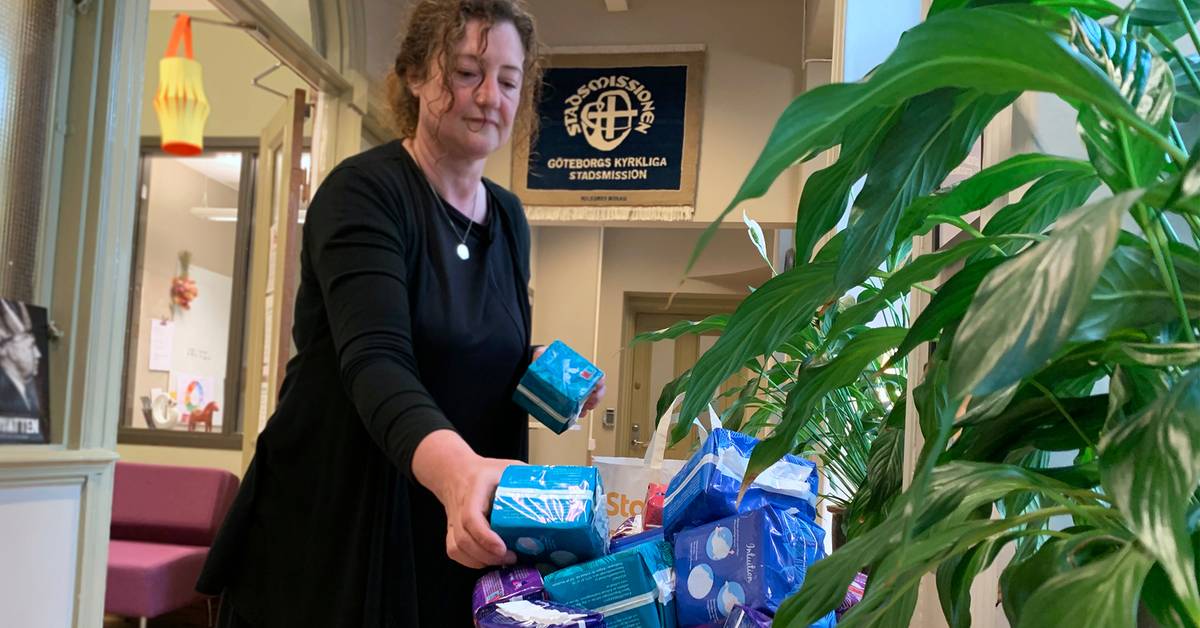 Här samlar Stadsmissionen i Göteborg in mensskydd till kvinnor som inte ...