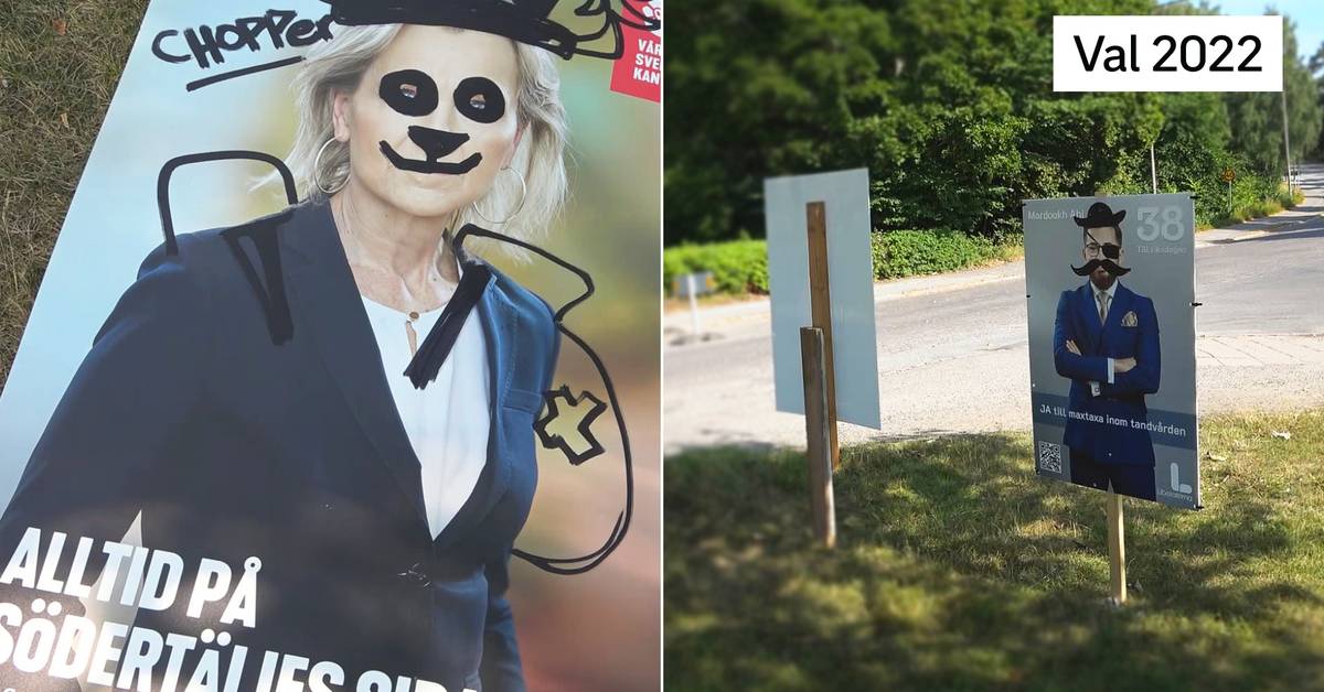 Valaffischer vandaliserades direkt – parti överger klassiska plakaten ...