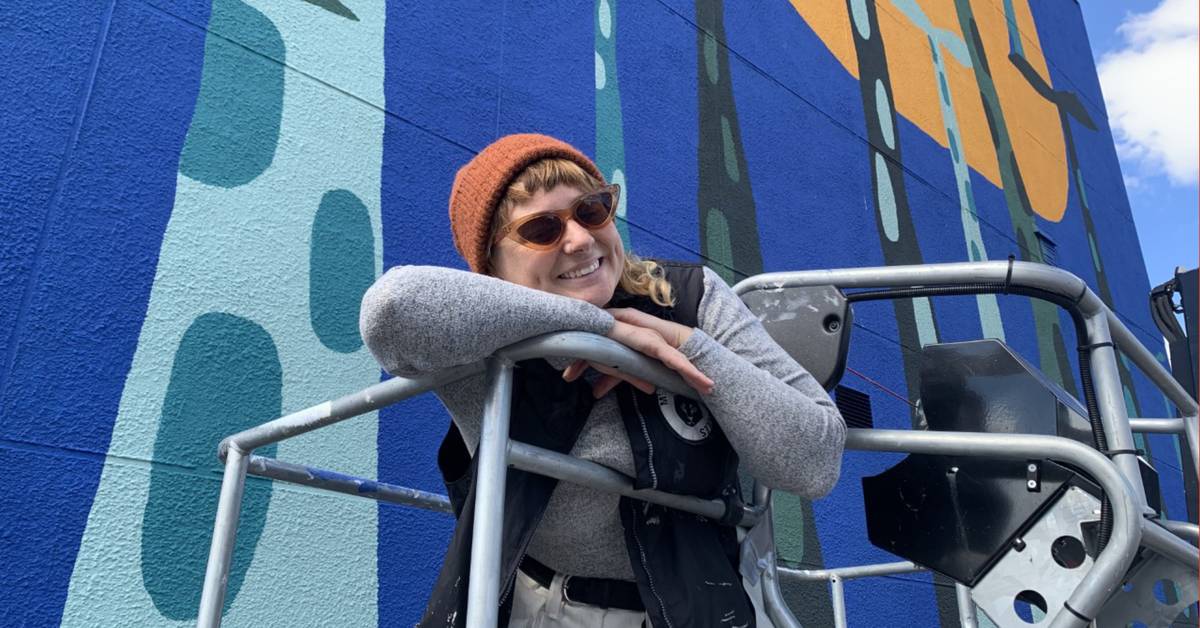 Linnea's famous mural soon to be on site in Växjö: "Half the job done ...