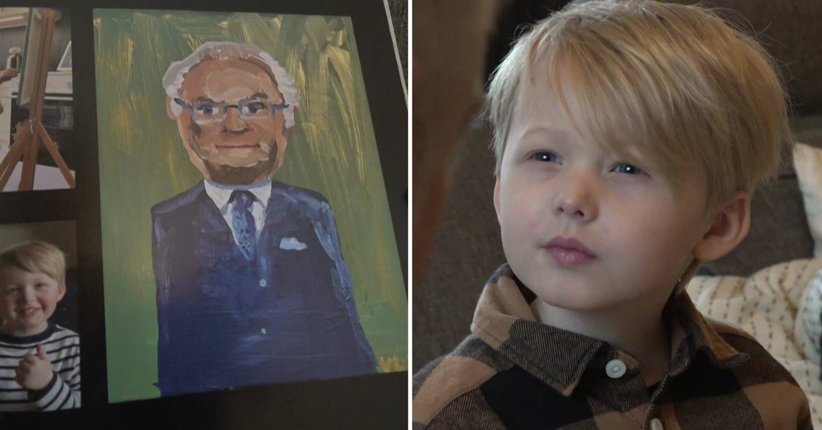 Möt konstnären Viggo, 5 år – målade tavla till kungen | SVT Nyheter