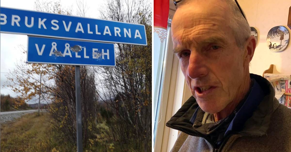 Samiska skyltar sköts sönder med hagelgevär: ”Går helt överstyr” | SVT Nyheter