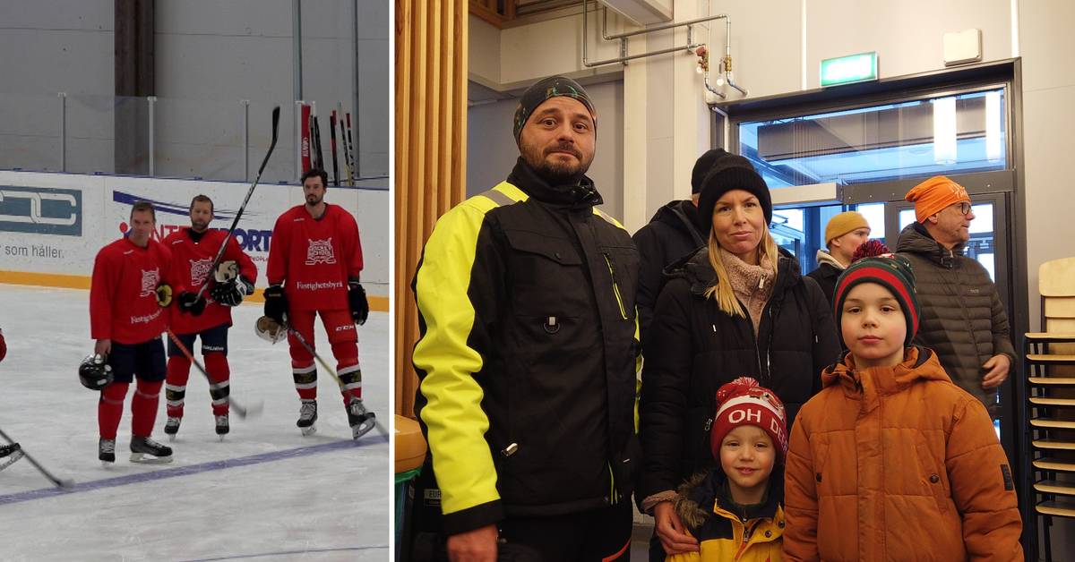 Fullsatt i hallen då NHL-stjärnor spelade i Mariefred | SVT Nyheter