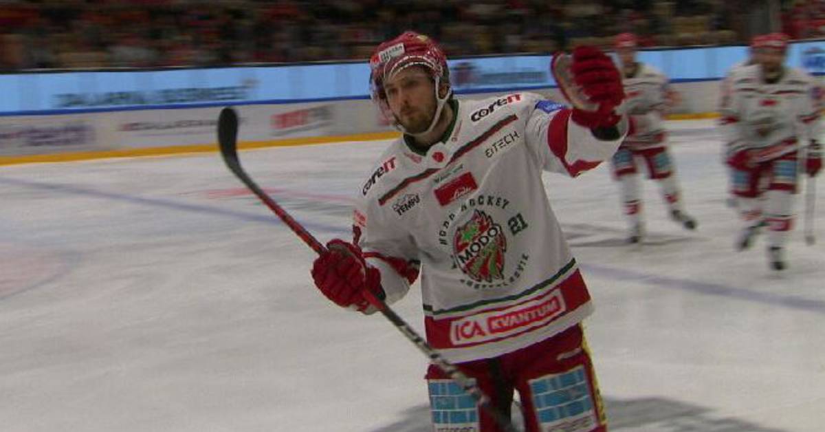 Nick Halloran tvåmålsskytt – hjälte för Modo | SVT Sport