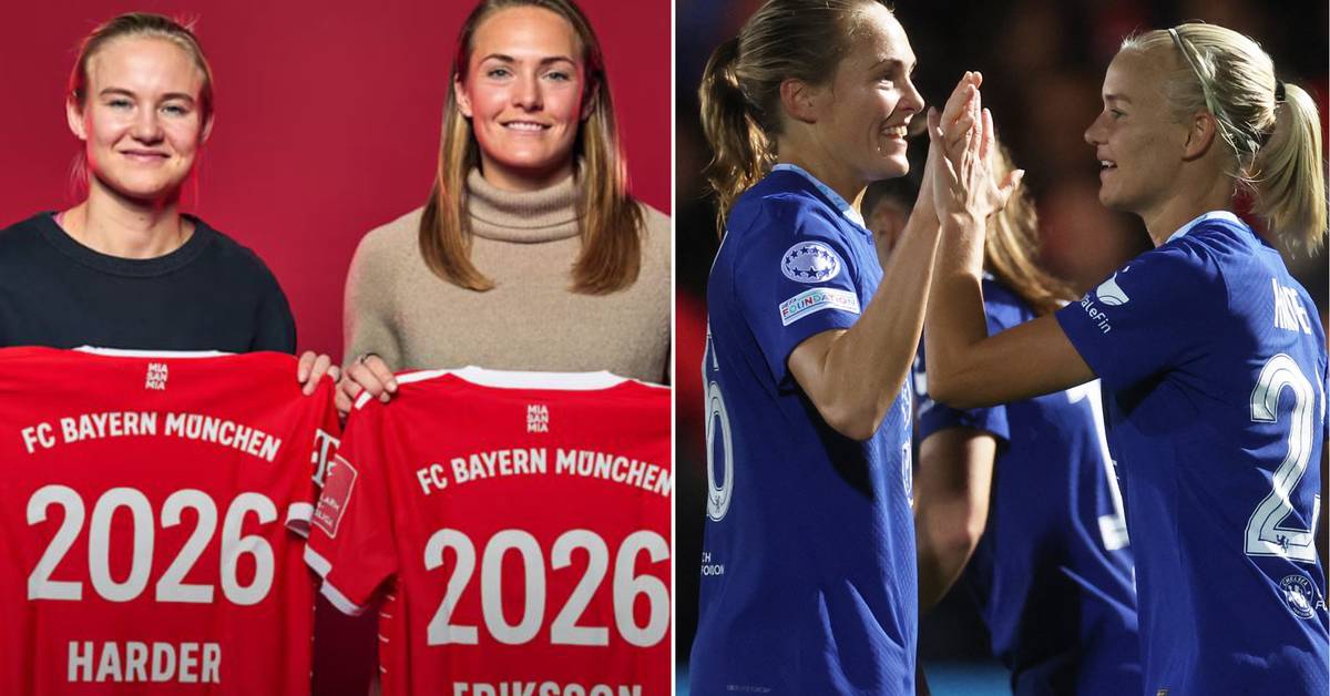 Magdalena Eriksson och Pernille Harder presenterade av Bayern München ...