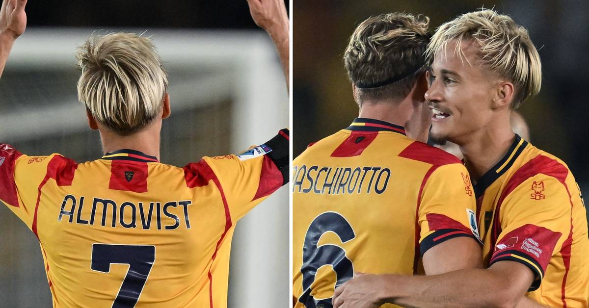 Här slår svenskdoldisen Pontus Almqvist till med volleymål i Serie A ...