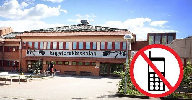 Första dagen med mobilförbud för eleverna på Engelbrektsskolan | SVT ...