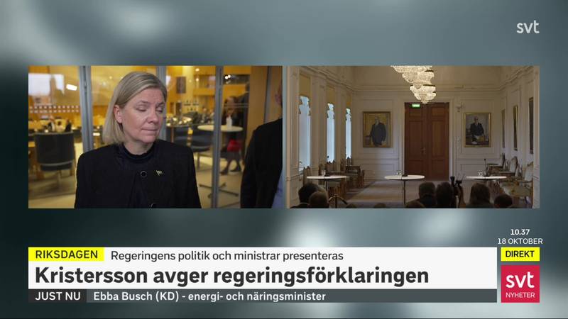 SVT Nyheter Direkt – Regeringsförklaringen | SVT Play