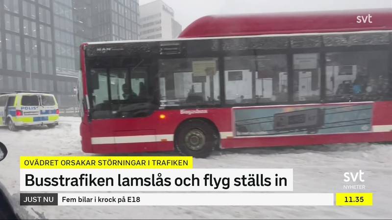 SVT Nyheter Direkt – Snöovädret orsakar stora problem | SVT Play