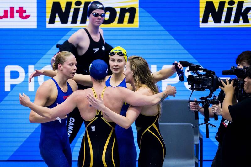 Simning: Höjdpunkter – Försök: Sim-VM svenska damlaget 4x100m medley ...