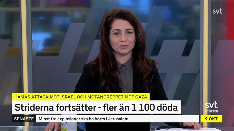 SVT Nyheter Direkt – Hamas attack mot Israel - dödssiffran stiger | SVT ...