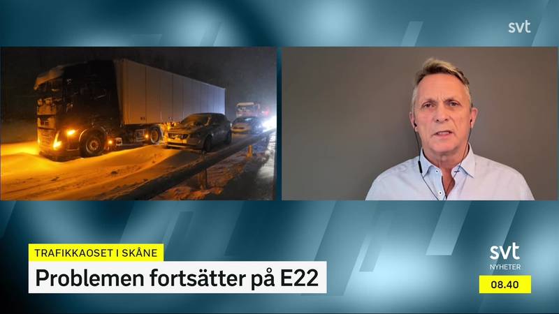 SVT Nyheter Direkt – Fortsatta problem på E22 - öppningen försenas ...