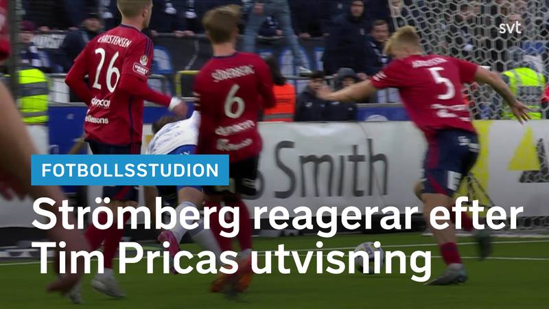 Fotbollsstudion – Therese Strömberg reagerar efter Tim Pricas utvisning ...