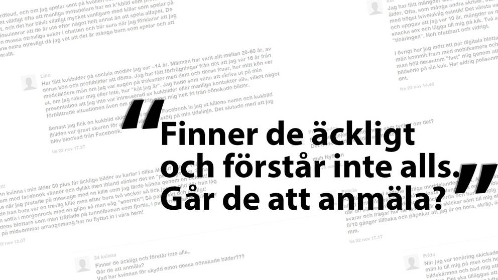 Starka reaktioner på SVT:s serie om dickpics | SVT Nyheter Starka reaktioner på SVT:s serie om dickpics | SVT Nyheter