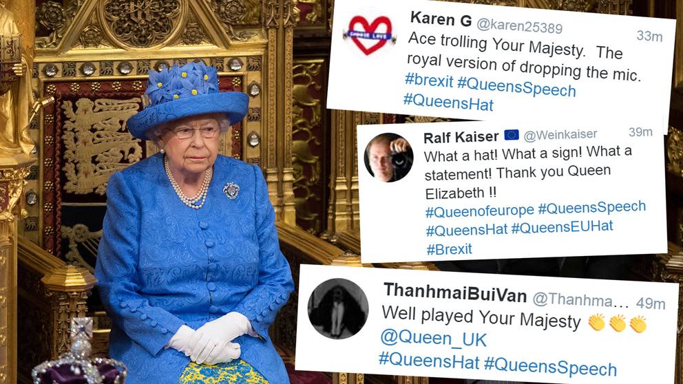 Drottning Elizabeths hatt föremål för spekulationer | SVT Nyheter