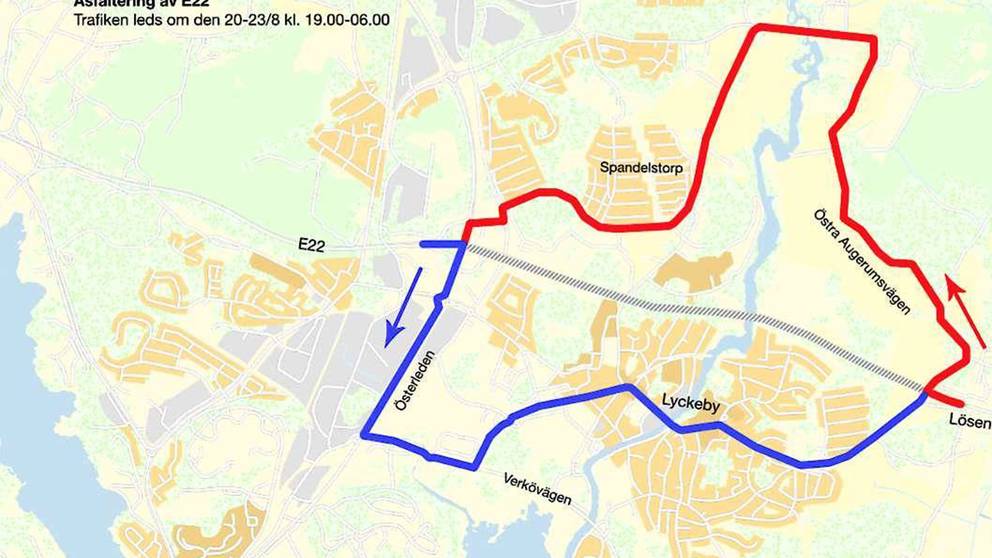 E22 nyasfalteras – trafiken leds om | SVT Nyheter