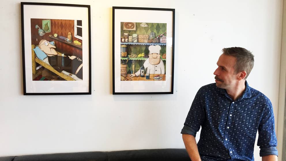 Skådisen Johan Östling ställer ut | SVT Nyheter