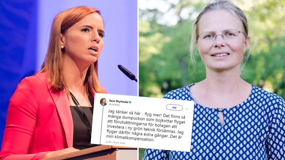 Sara Skyttedals miljötips: ”Flyg mer!” | SVT Nyheter