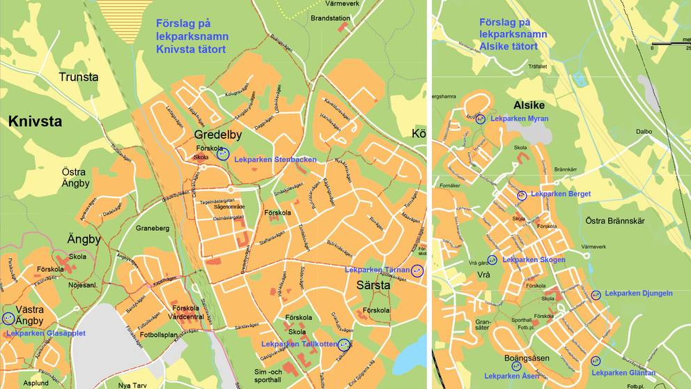 Knivstas lekplatser hamnar på kartan | SVT Nyheter