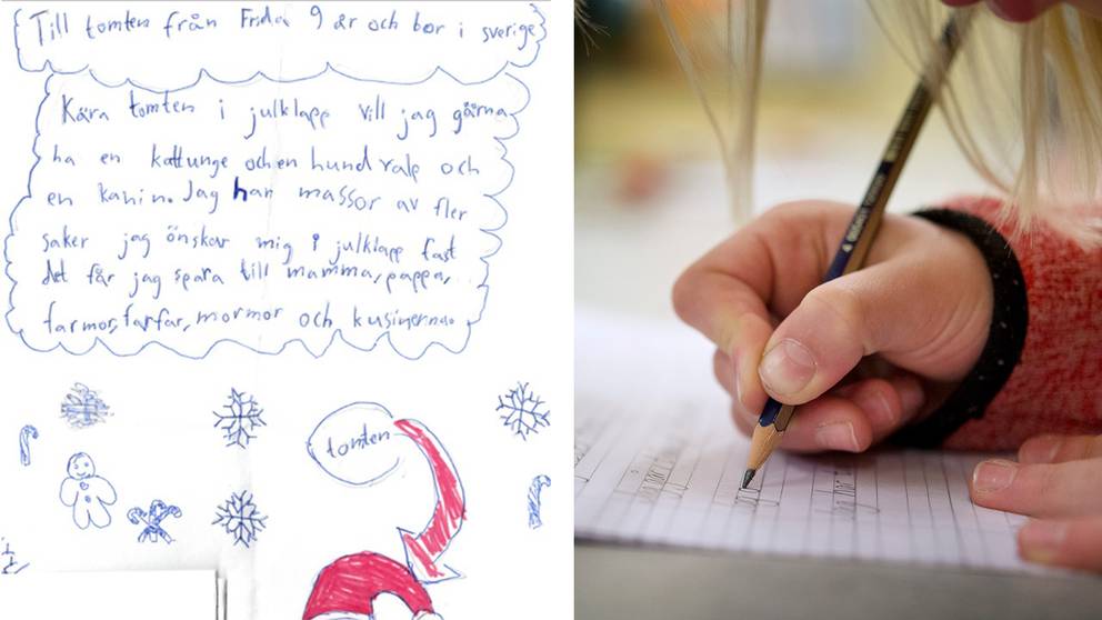 Färre barn skriver brev till tomten: ”Mer upplysta i dag” | SVT Nyheter