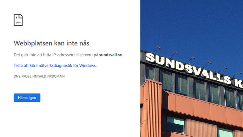 Sundsvalls kommuns hemsida ligger nere | SVT Nyheter