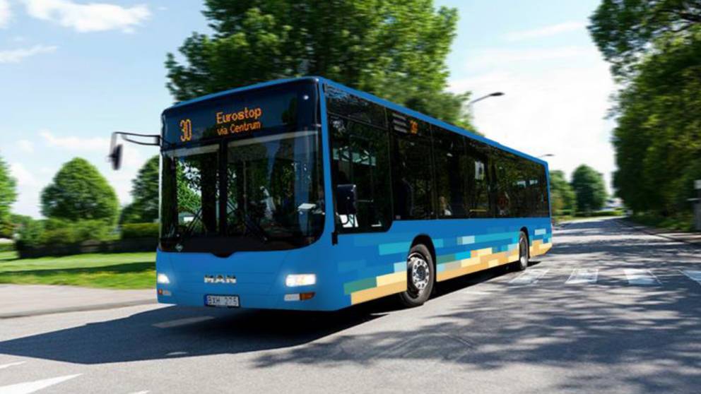 Hallandstrafikens bussar får ny design | SVT Nyheter