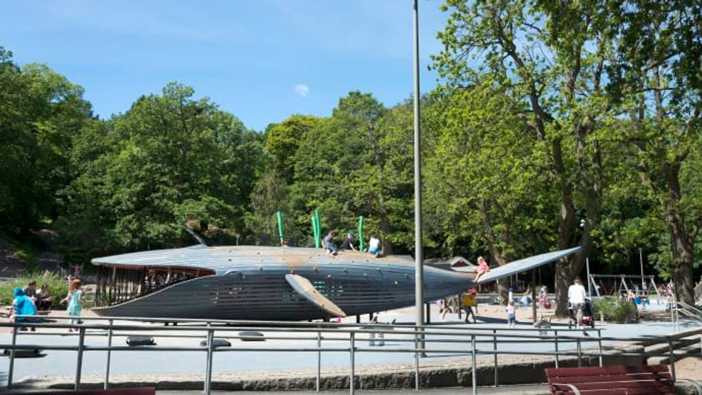 Efter branden på Plikta i Slottsskogen – blåvalen kommer tillbaka | SVT Nyheter