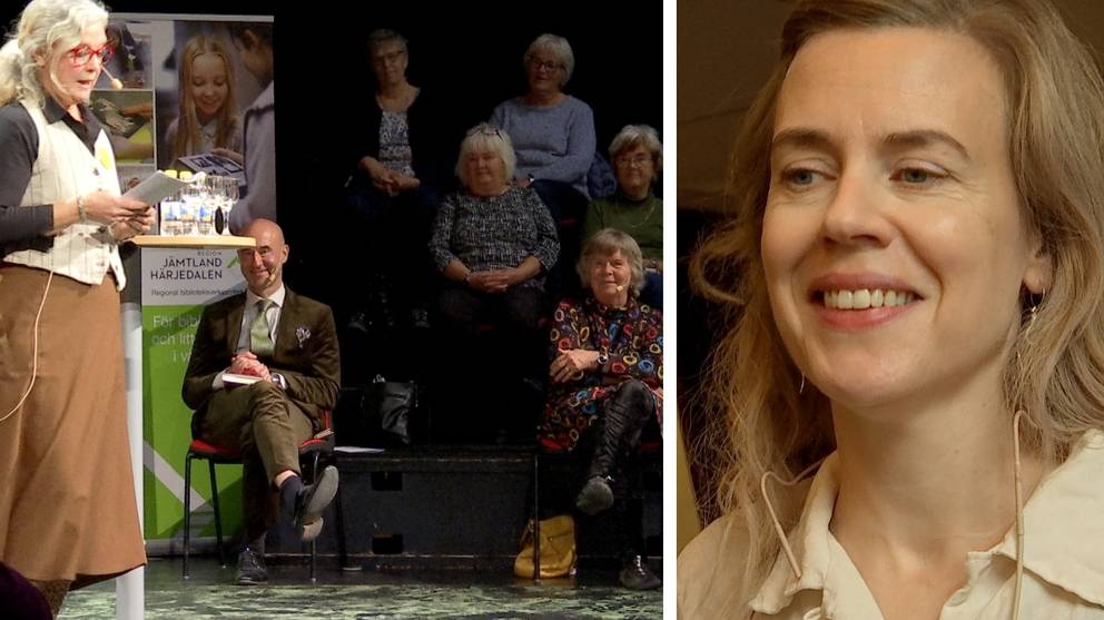 Annika Norlin på coronaanpassad Bokens dag i Östersund | SVT Nyheter