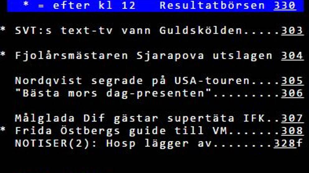SVT Text vinnare av Guldskölden | SVT Nyheter