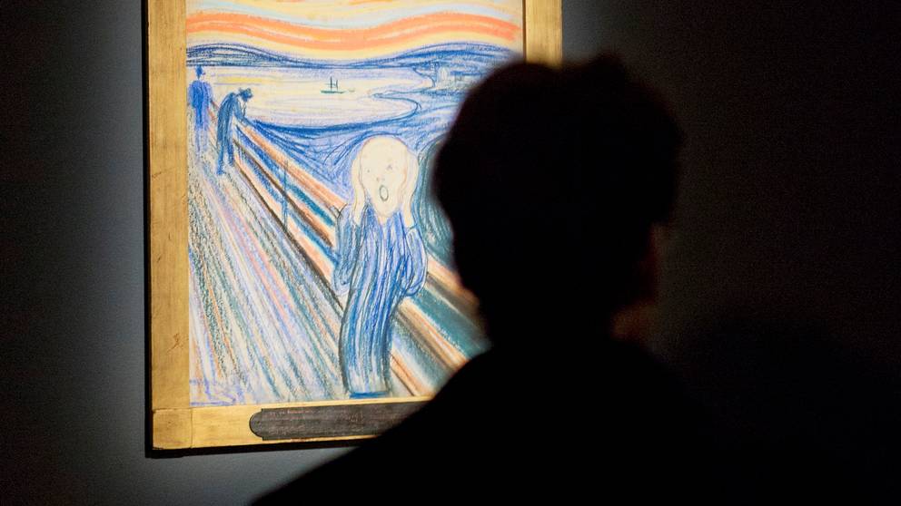 Munch skrev mystiska texten på Skriet | SVT Nyheter