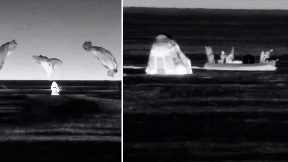Astronauter åter på jorden efter landning utanför Florida | SVT Nyheter Astronauter åter på jorden efter landning utanför Florida | SVT Nyheter