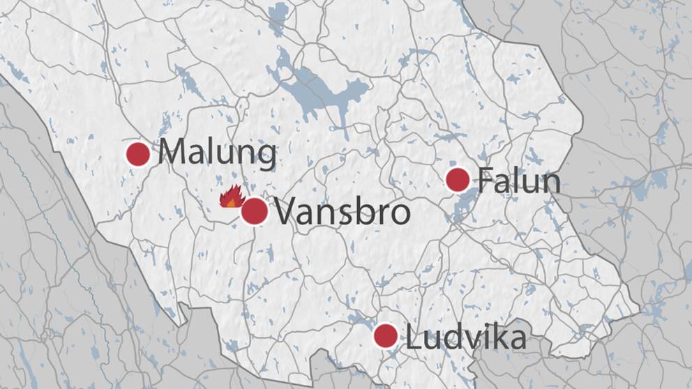 Skogsbrand utanför Vansbro släckt | SVT Nyheter