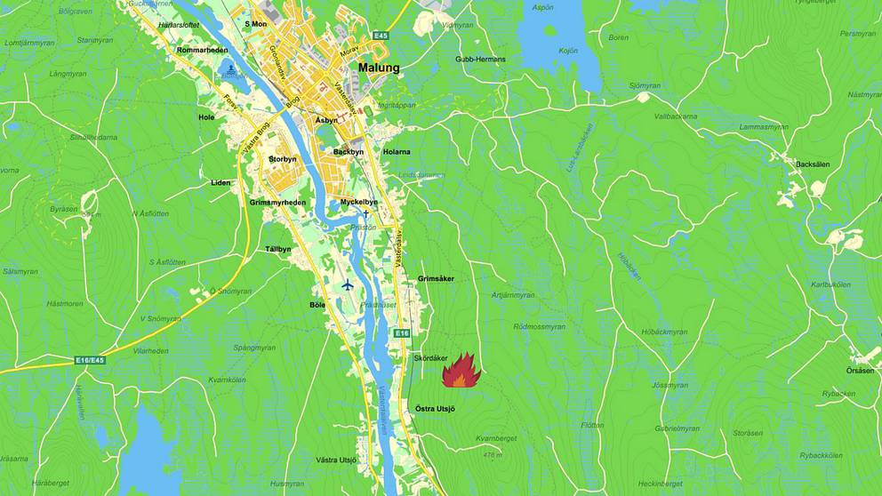 Terrängbrand i Malung | SVT Nyheter